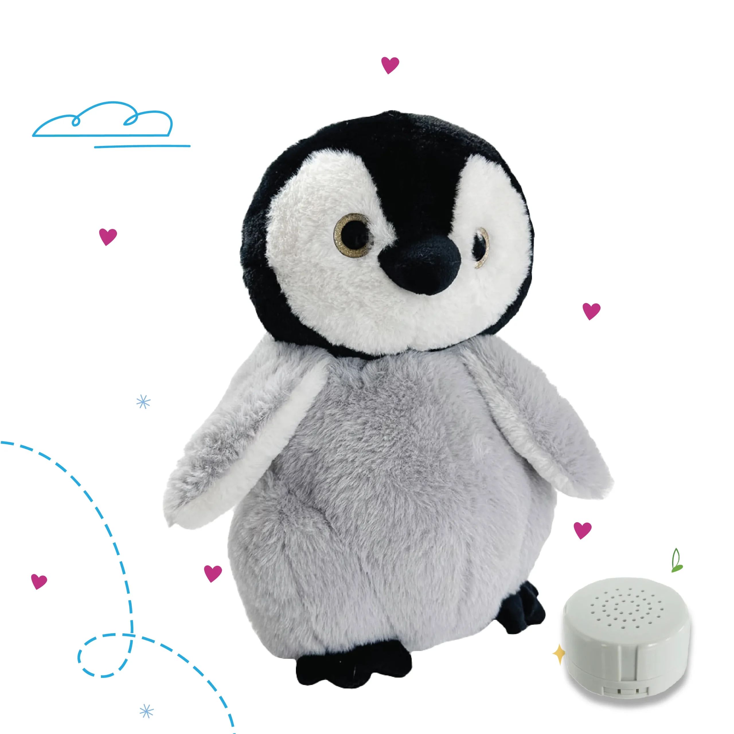 16″ Chilly the Penguin (Eco) - Heartbeat - The Bear Factory