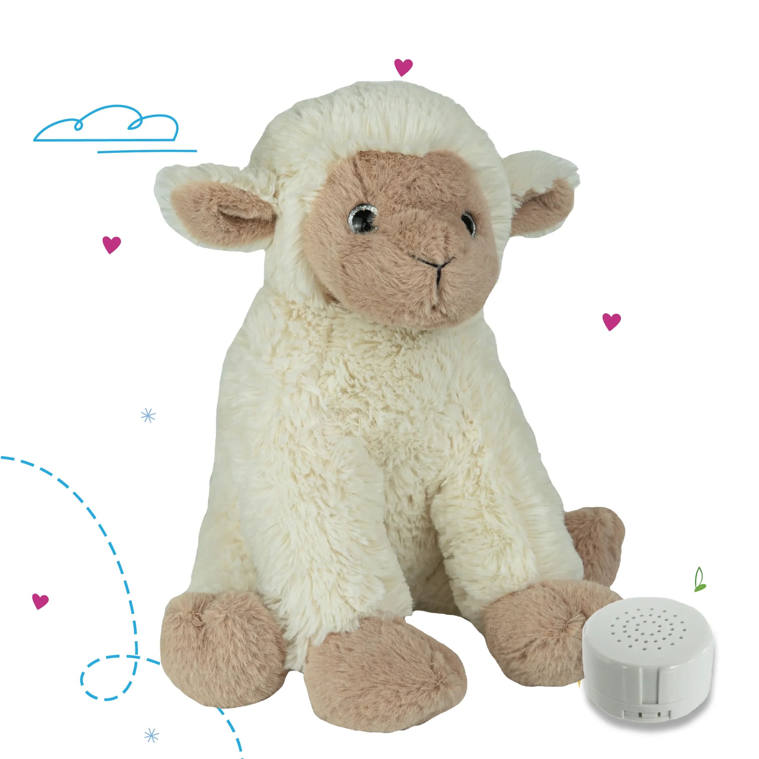 16″ Luna the Lamb (Eco) - Heartbeat - The Bear Factory