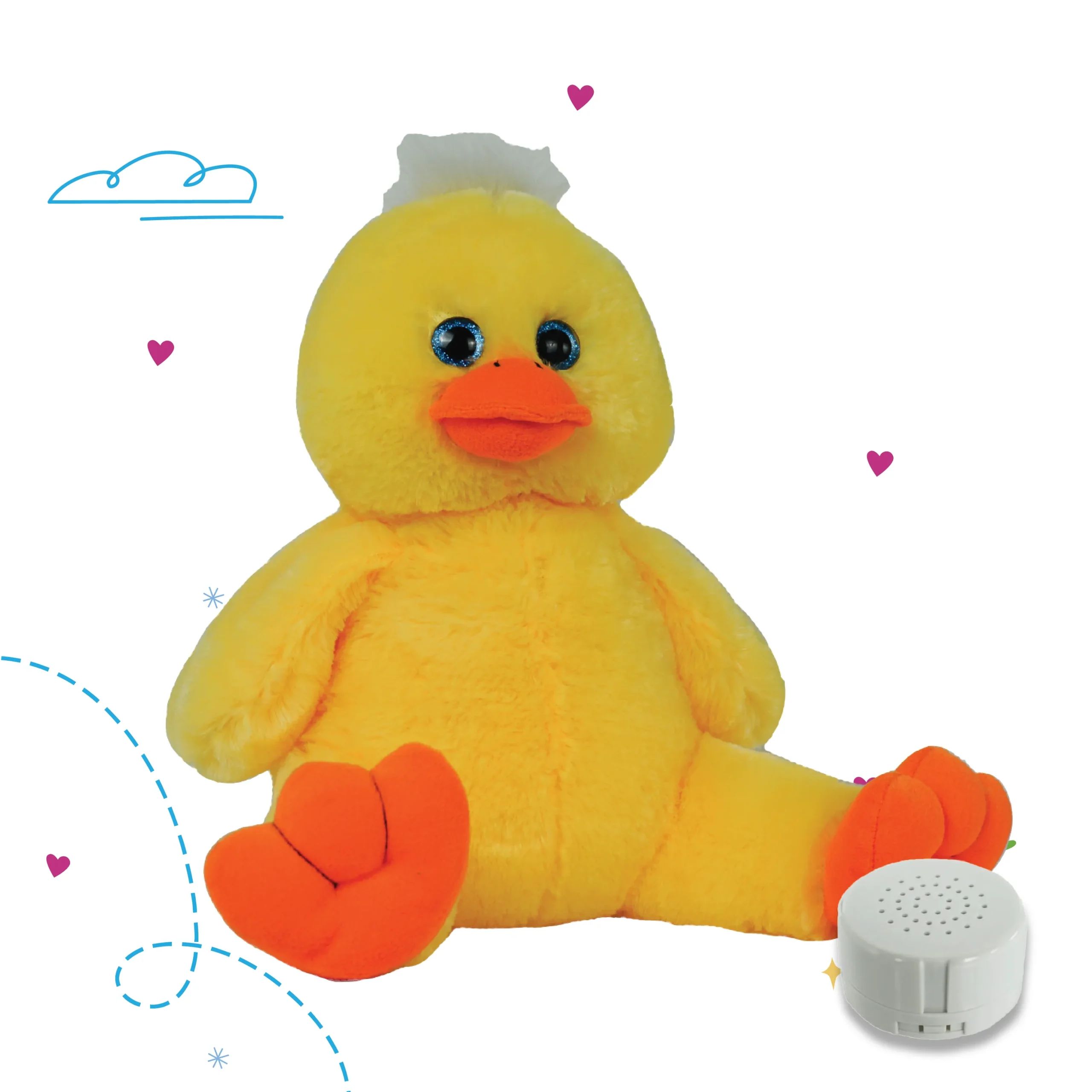 16″ Puddles the Duck (Eco) - Heartbeat - The Bear Factory